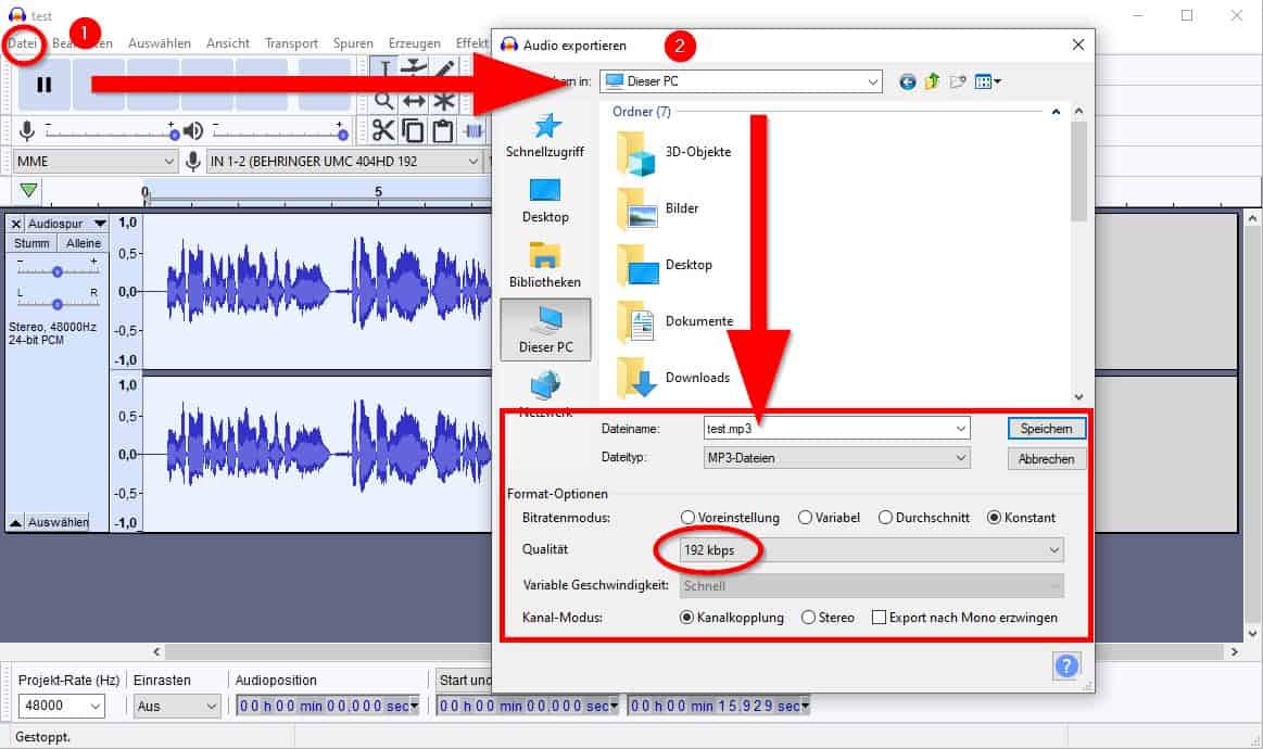 Audacity Exportieren: Welches Format für die beste Qualität? | PEGEL & BLENDE